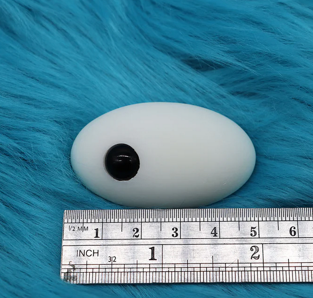 3D Printed 50mm Oval Puppet Eyes .stl file - DIGITAL FILES