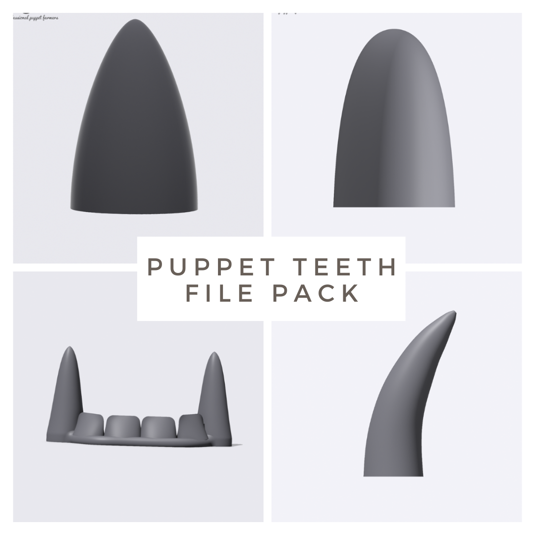 3D Printed Puppet Teeth BUNDLE .stl file - DIGITAL FILES