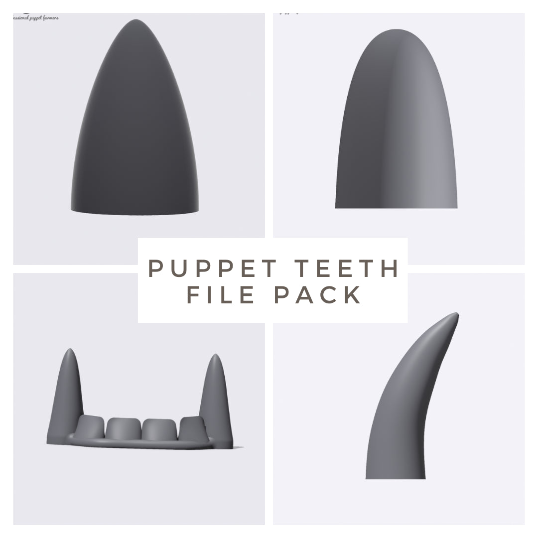 3D Printed Puppet Teeth BUNDLE .stl file - DIGITAL FILES