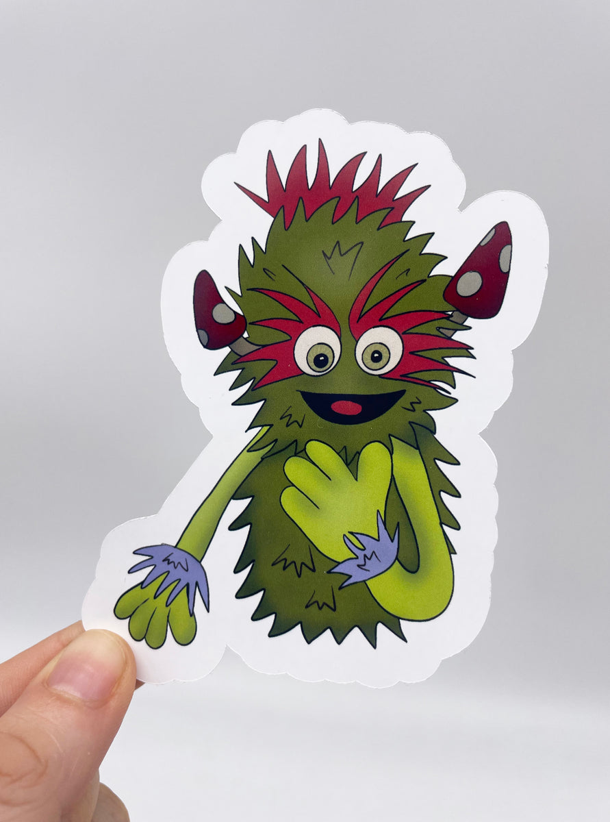 RFP#32 GLOSSY PUPPET STICKER - SHROOMY