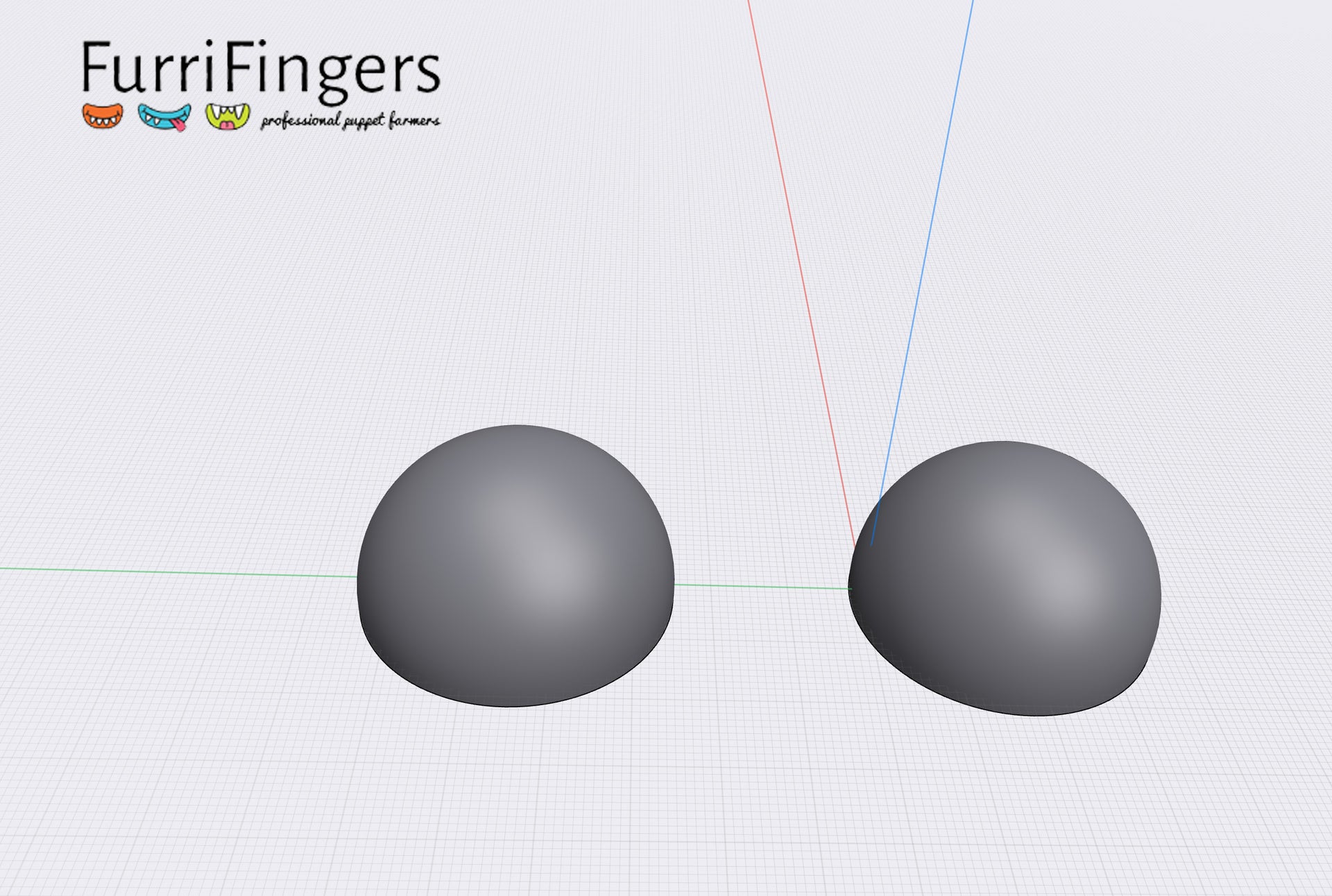 3D Printed 40mm Blank Puppet Eyes .stl file - DIGITAL FILES