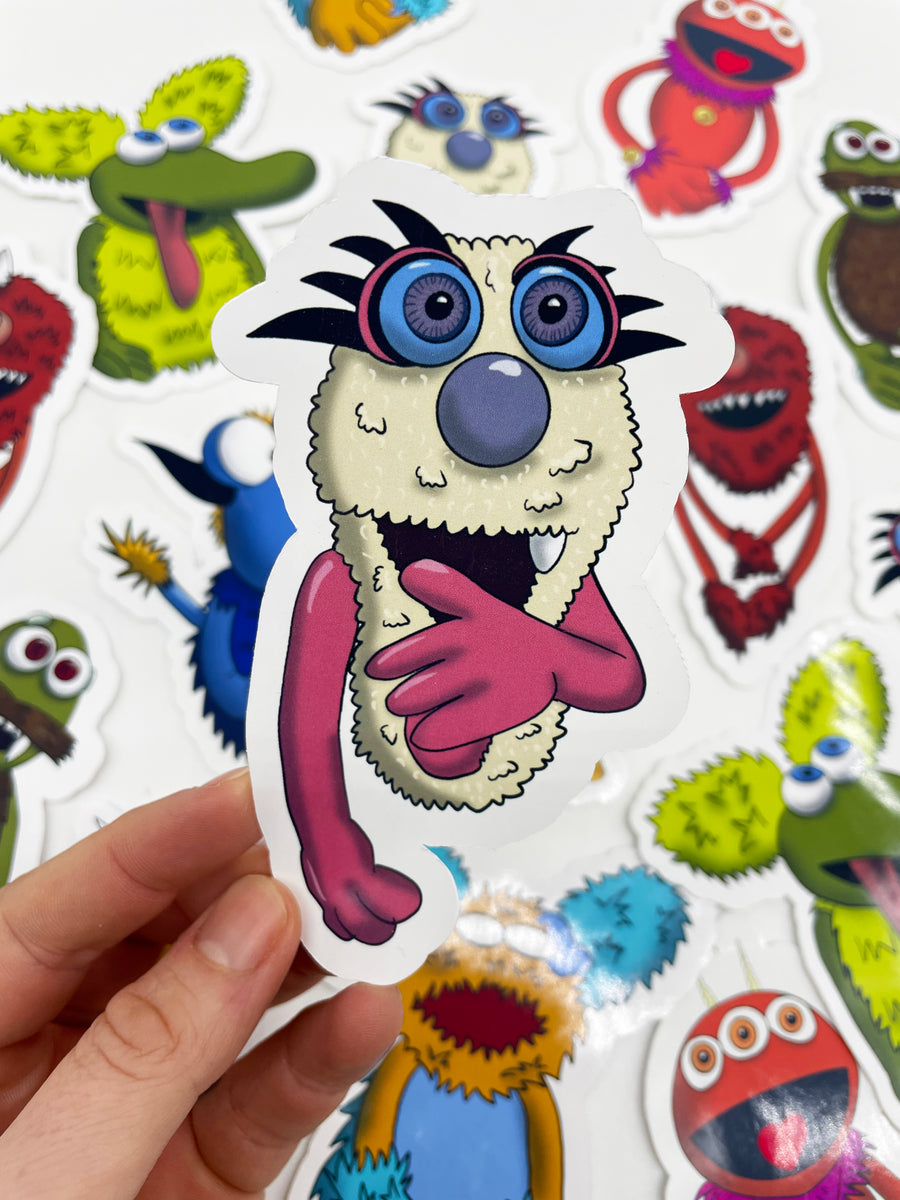 RFP#7 GLOSSY PUPPET STCIKER - PETUNIA