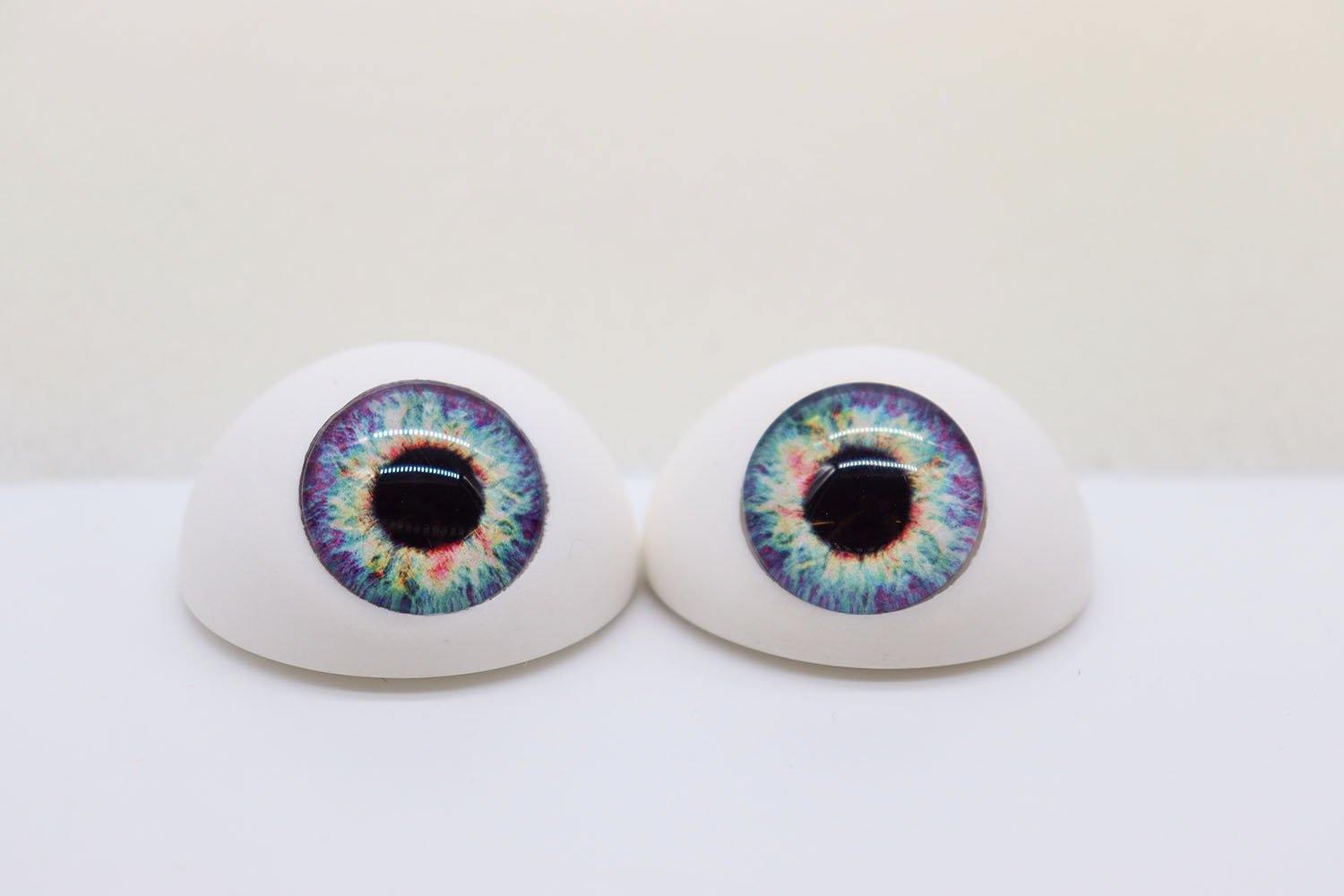 40mm Domed Puppet Eyes with Cabachon Iris - VOLCANO