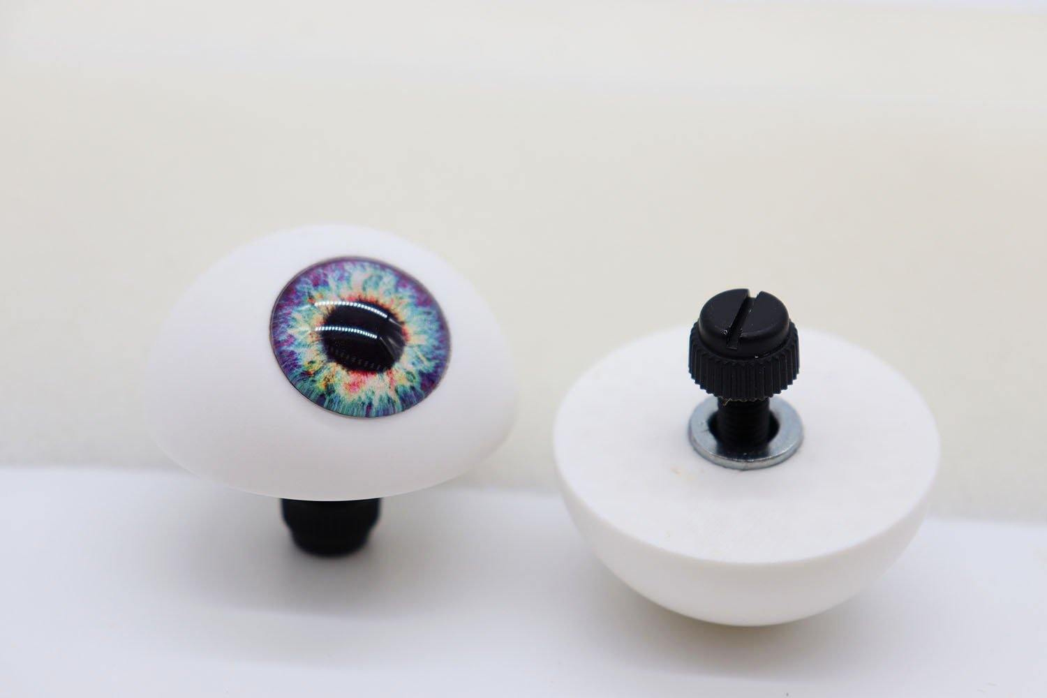 45mm Domed Puppet Eyes with Cabachon Iris - VOLCANO