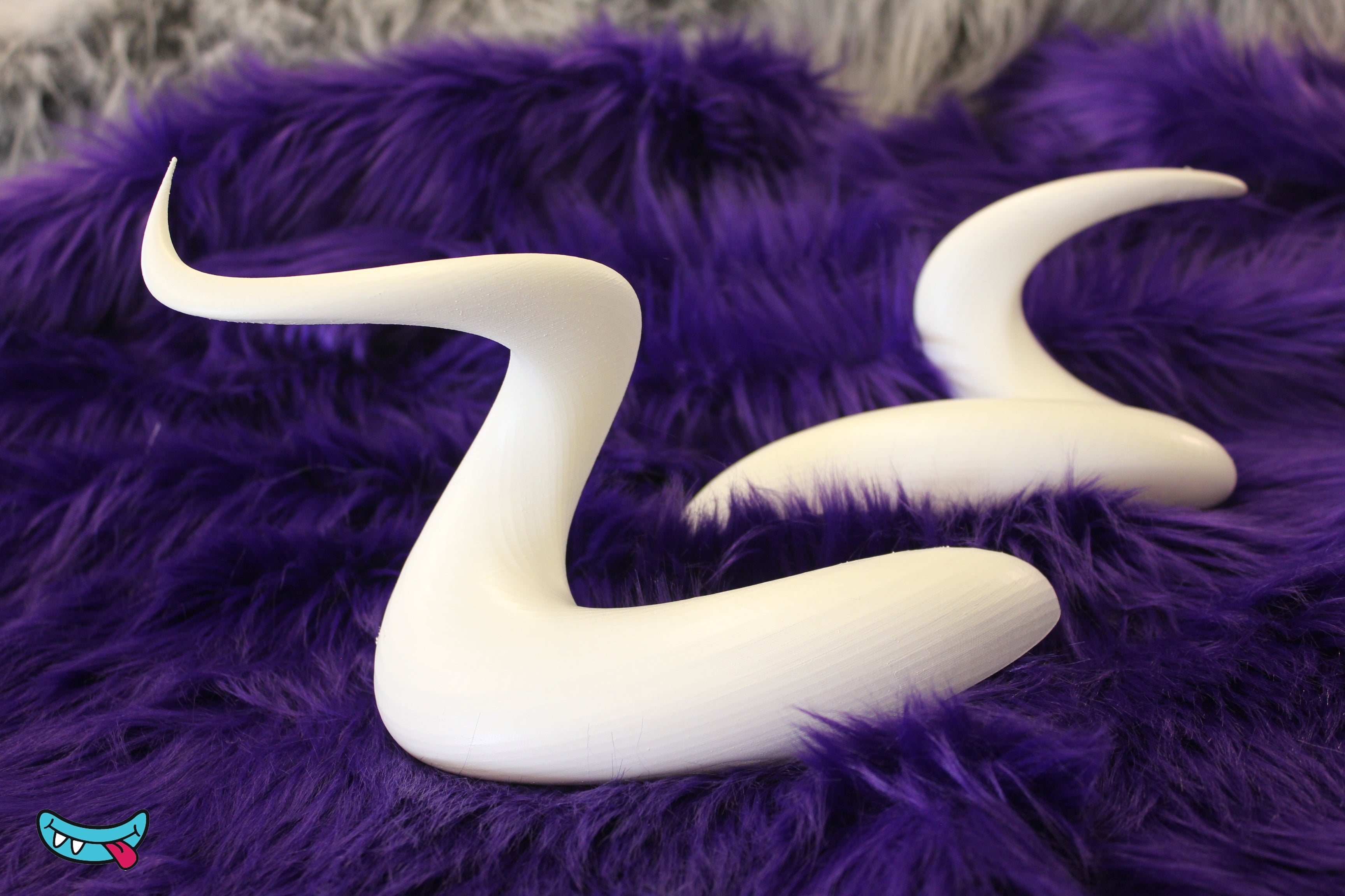 Large Curly Puppet Horns