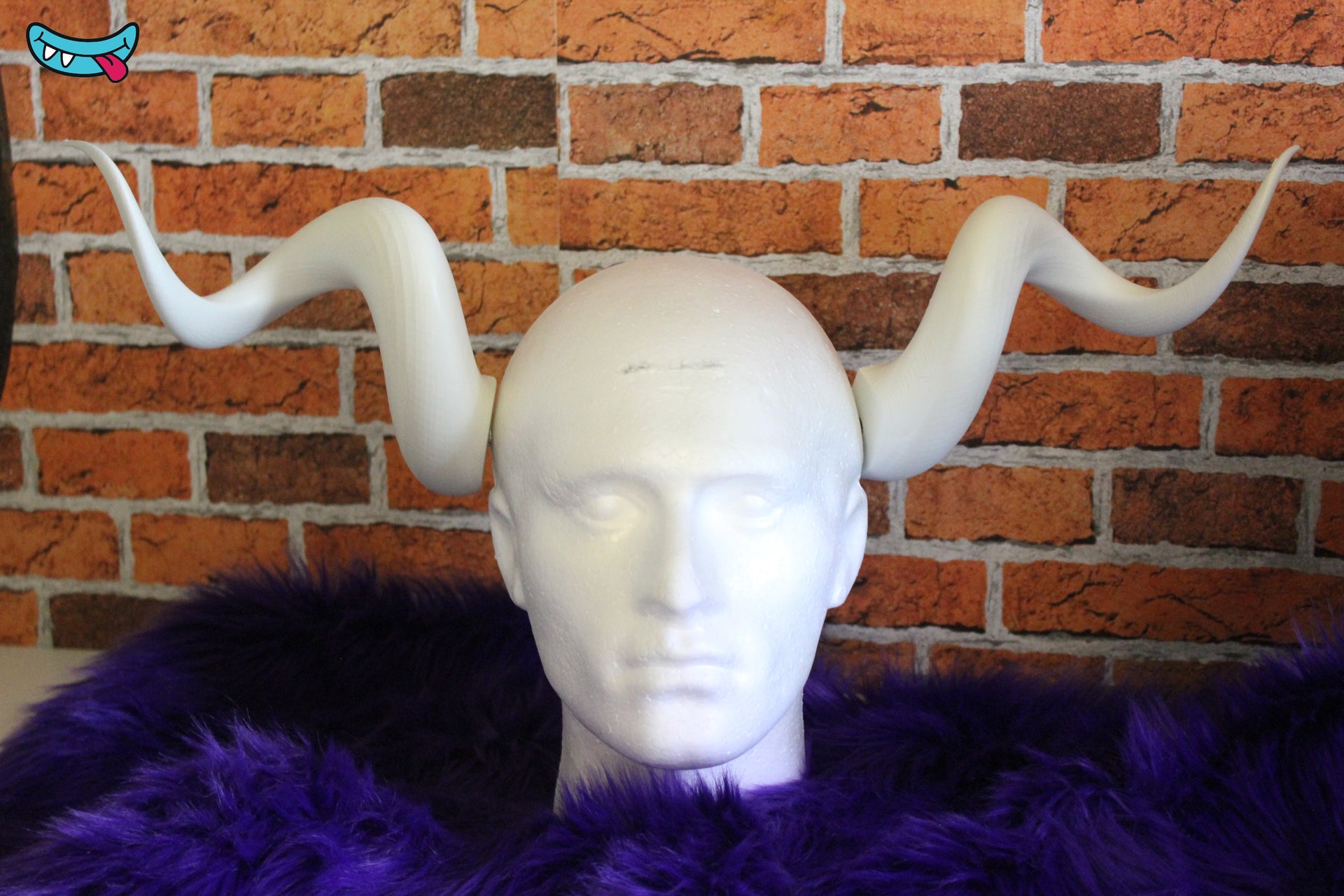 Large Curly Puppet Horns