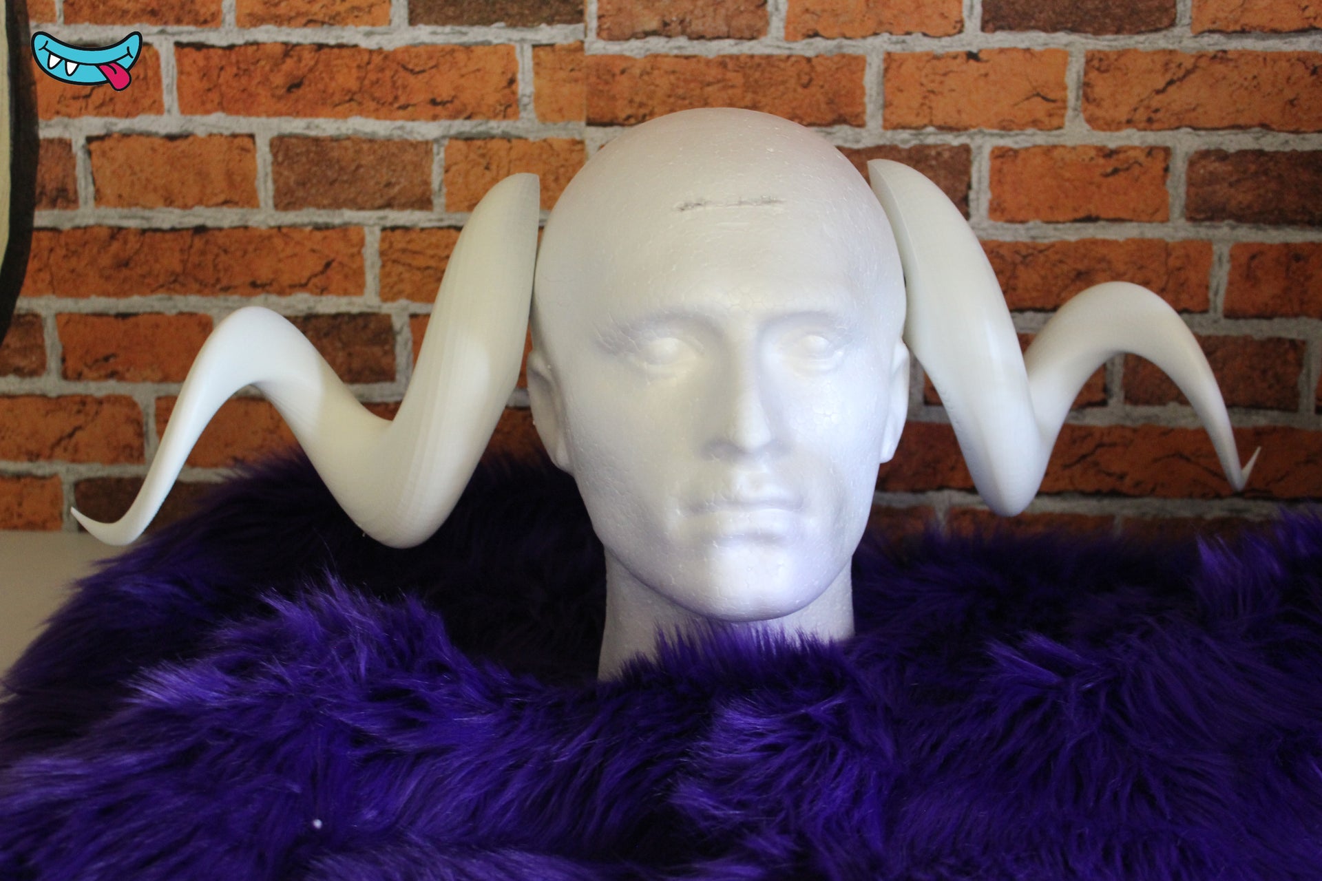 Large Curly Puppet Horns