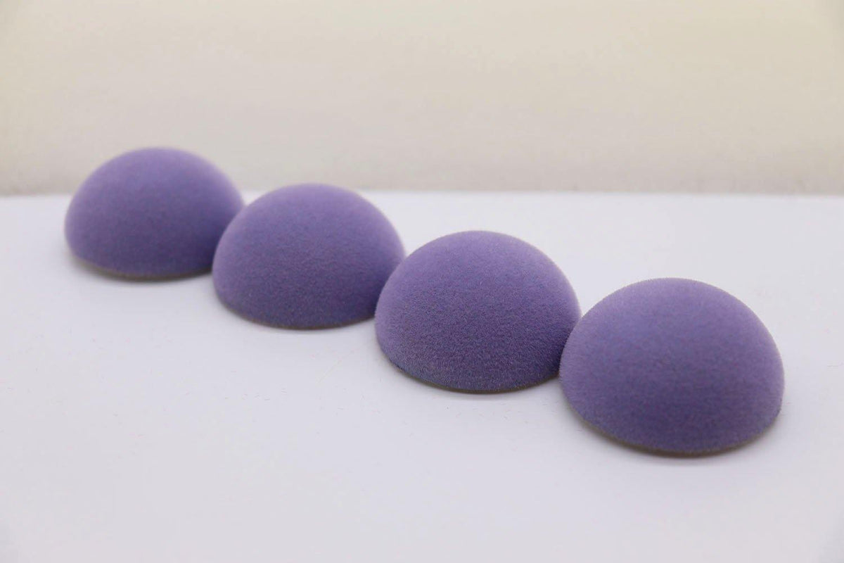 Lilac Flocked Round Puppet Nose - 40mm