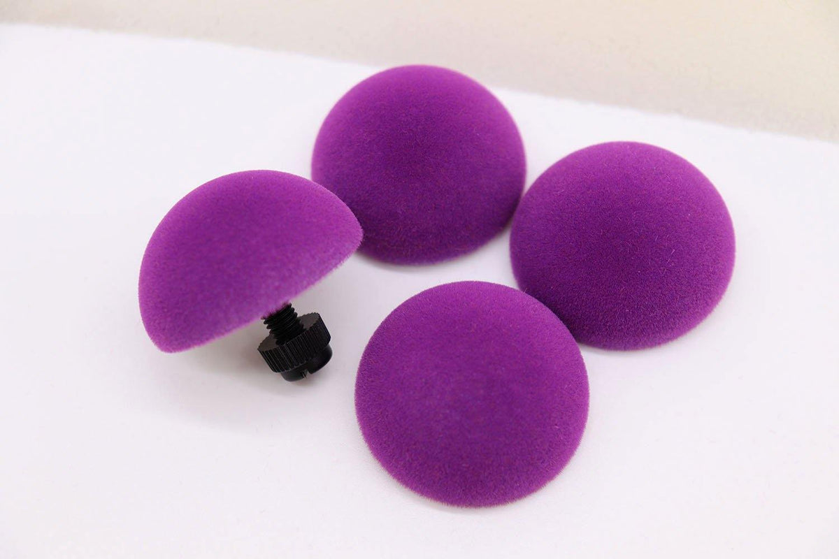 Purple Flocked Round Puppet Nose - 40mm
