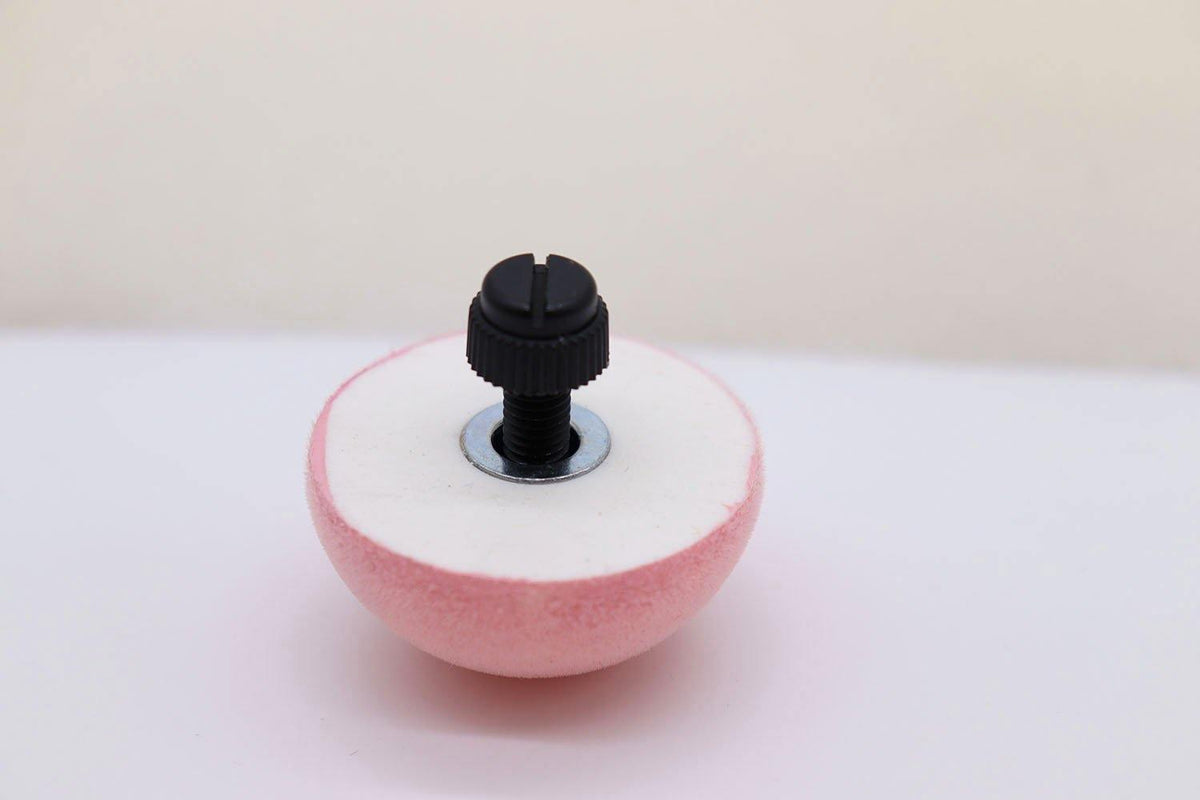 Rose Pink Flocked Round Puppet Nose - 40mm